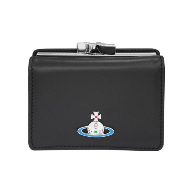 ヴィヴィアンウエストウッド 財布 Vivienne Westwood NAPPA 51010018-L001L 三つ折り財布(小銭ガマ口) NAPPA LEATHER N403 BLACK(代引不可)【送料無料】