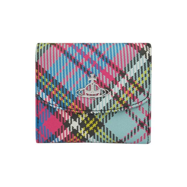 ヴィヴィアンウエストウッド 財布 Vivienne Westwood BIOGREEN SAFFIANO PRINTED 51150003-S000V 二つ折り財布 BIOGREEN SAFFIANO PRINTED O102 McANDY Tartan(代引不可)【送料無料】