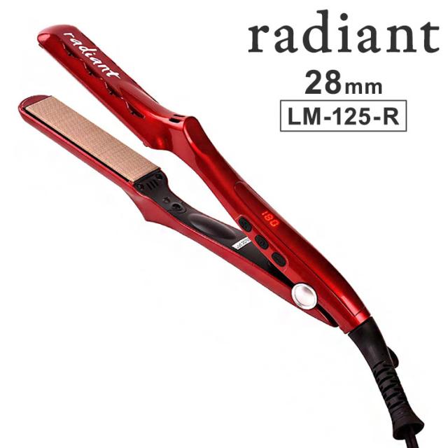 ラディアント シルクプロアイロン 28mm ストレートアイロン LM-125-R ヘアアイロン ヘアーアイロン アイロン ストレート コテ ダメージ 毛髪 センサーレス制御機能 radiant ストレートアイロン【送料無料】