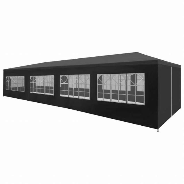 vidaXL パーティーテント 3x12m アントラシートホーム&ガーデン 芝&ガーデン アウトドアリビング アウトドアストラクチャー キャノピー・ガゼボ(代引不可)【送料無料】