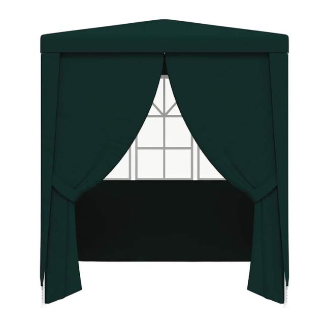 vidaXL プロ仕様 パーティーテント 側壁付き 2×2m グリーン 90g/m[2] 芝 ガーデン アウトドアリビング アウトドアストラクチャー キャノピー ガゼボ(代引不可)【送料無料】 vidaXL プロ仕様 パーティーテント 側壁付き 2×2m グリーン 90g/m[2