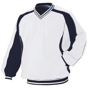 ZETT（ゼット） BOV300 長袖Vネックジャンパー（高校野球ルール対応品） 1129 ホワイト×ネイビー XO【送料無料】