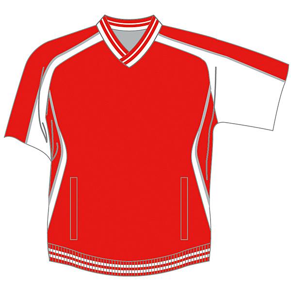 ZETT（ゼット） 半袖Vネックジャンパー BOV300H カラー：レッド×ホワイト（6411） サイズ：S【送料無料】