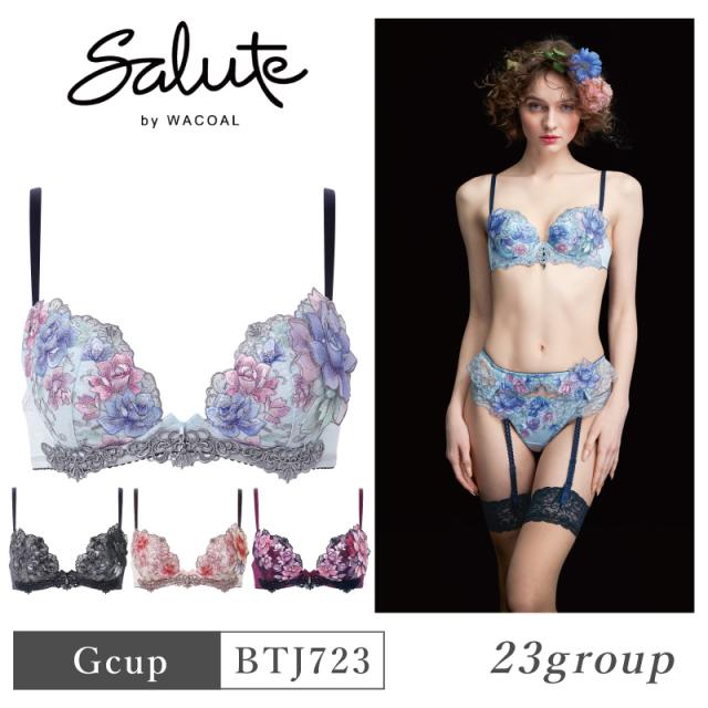 23％OFF ワコール Wacoal サルート salute 23グループ 23G フロントエックスプラスブラ 3/4カップブラジャー 下着 単品 レディース 女性 Gカップ BTJ723 glm