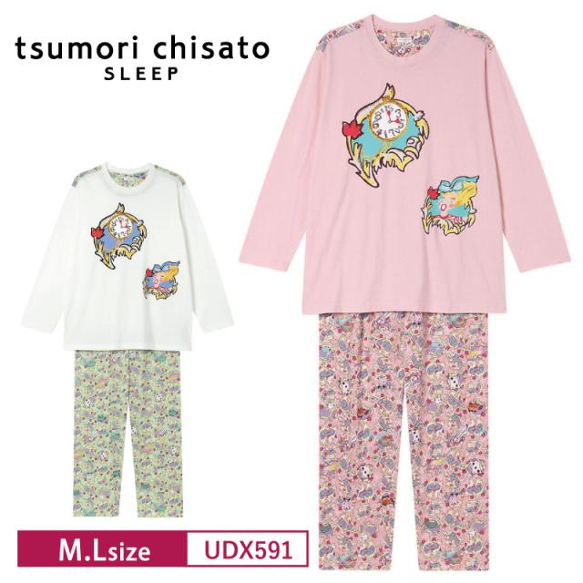 15％OFF ワコール Wacoal ツモリチサト tsumori chisato SLEEP パジャマ ルームウェア 10分袖 10分丈 かぶりタイプ 綿100% M・Lサイズ UDX591