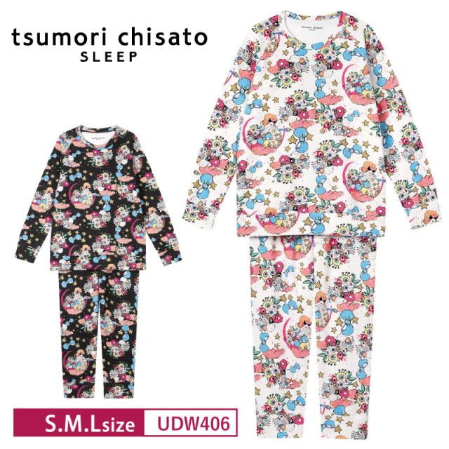 15％OFF ワコール Wacoal ツモリチサト tsumori chisato SLEEP ツモリチサトスリープ パジャマ ルームウェア 10分袖 10分丈 かぶりタイプ あったか S・ M・Lサイズ UDW406