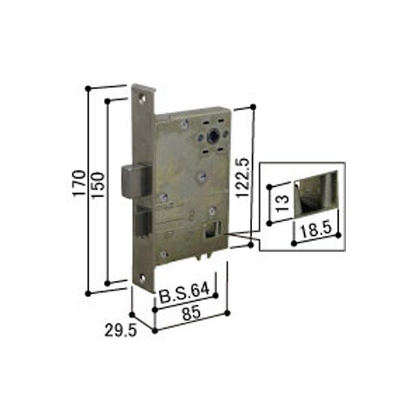 YKKap 錠ケース PRONT 美和ロック製 フロント刻印 PESP YS HHJ-0602型 シルバー バックセット64mmの通販はau PAY マーケット - モノプロマート au ...