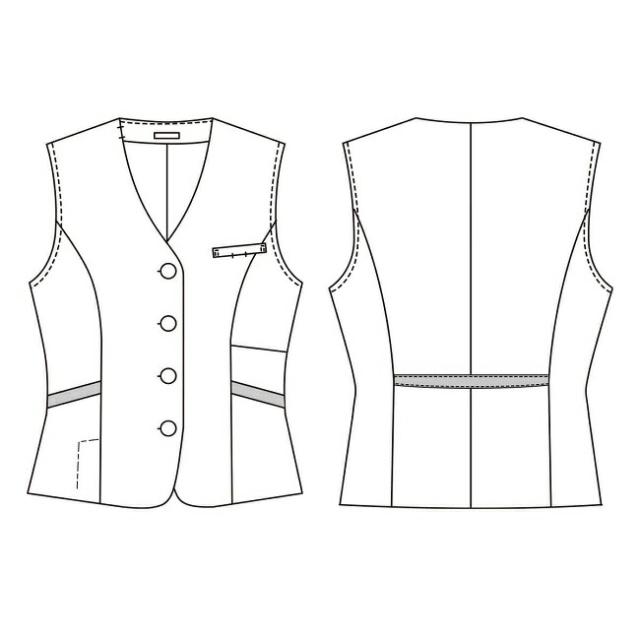 FOLK フォーク FV35453 nuovo レディース ベスト モノトーンブロック