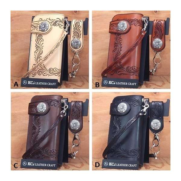 【送料無料（沖縄・離島を除く）】KC s  ケーシーズ   KPW022　アリゾナ　フローラル　フリーカット　KPW-022【ケイシイズ/LEATHER CRAFT/長財布/兼用】【お取り寄せ商品】