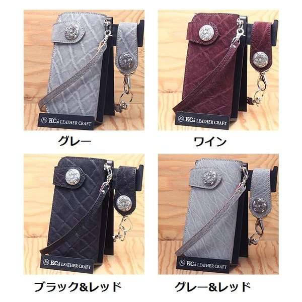 【全色欠品中】【送料無料(沖縄・離島を除く)】KC s  ケーシーズ   KPW127　アリゾナ フローラル ライダースウォレット エレファント KPW-127【お取り寄せ商品】【ケイシイズ/LEATHER CRAFT/長財布】