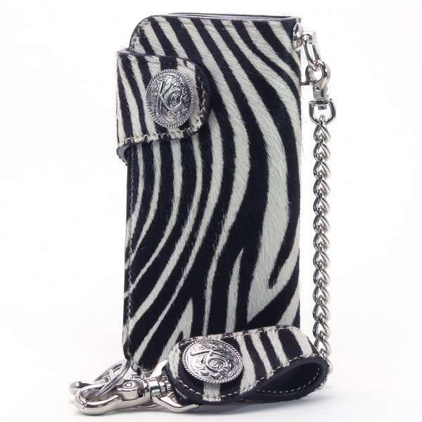 【送料無料(沖縄・離島を除く)】KC s  ケーシーズ  KIW519　ライダースウォレット 0（ゼロ）ゼブラ　KIW-519【お取り寄せ商品】【代引不可】【ケイシイズ/LEATHER CRAFT/長財布】