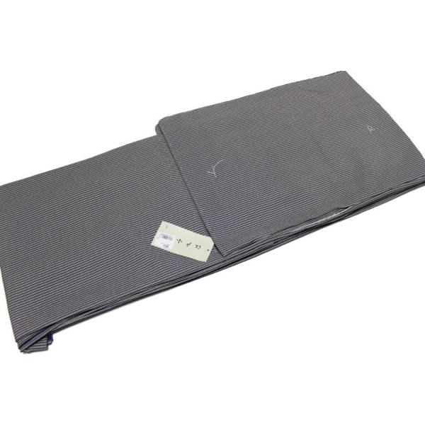 お仕立て上がり袷せキモノ-No.075【Lサイズ/国産良質生地/江戸小紋/地色：青×ベージュ色・八掛け：青色/送料無料/着物 江戸小紋 袷】