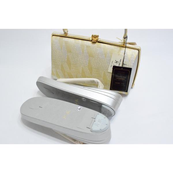 帯地・草履バックセット-I-5【紗織/帯地/シルバー台/正装向き/振り袖/留袖用/結婚式にも◎/送料無料/日本製品/撥水性パールトーン加工済】 帯地・草履バックセット-I-5【紗織/帯地/シルバー台/正装向き/振り袖