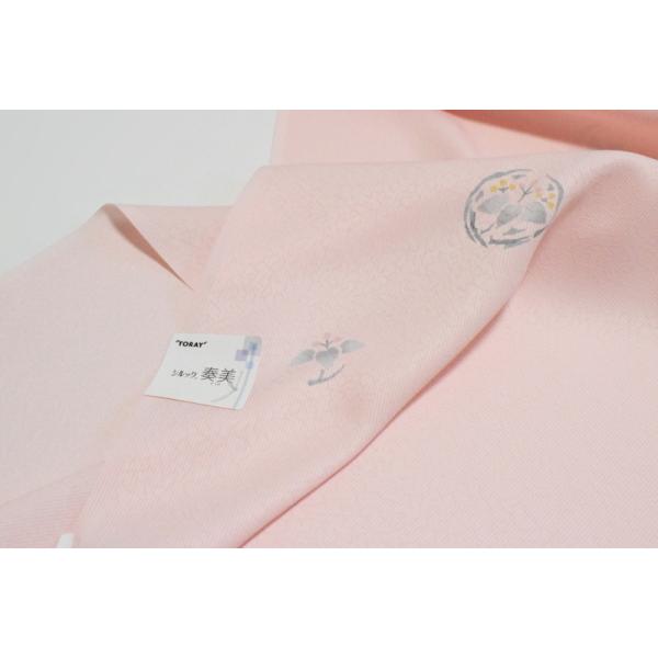 東レシルック 奏美 小紋柄反物-No.292【地色：ピンク色/変わり地模様