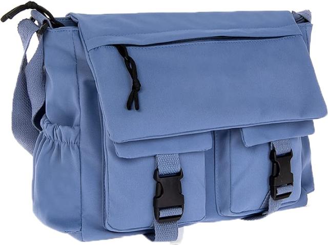 ブルー [KINGSLONG] メッセンジャーバッグ 大容量 超軽量 防水 韓国 ショルダーバッグ Shoulder Bags メンズ 斜め ...