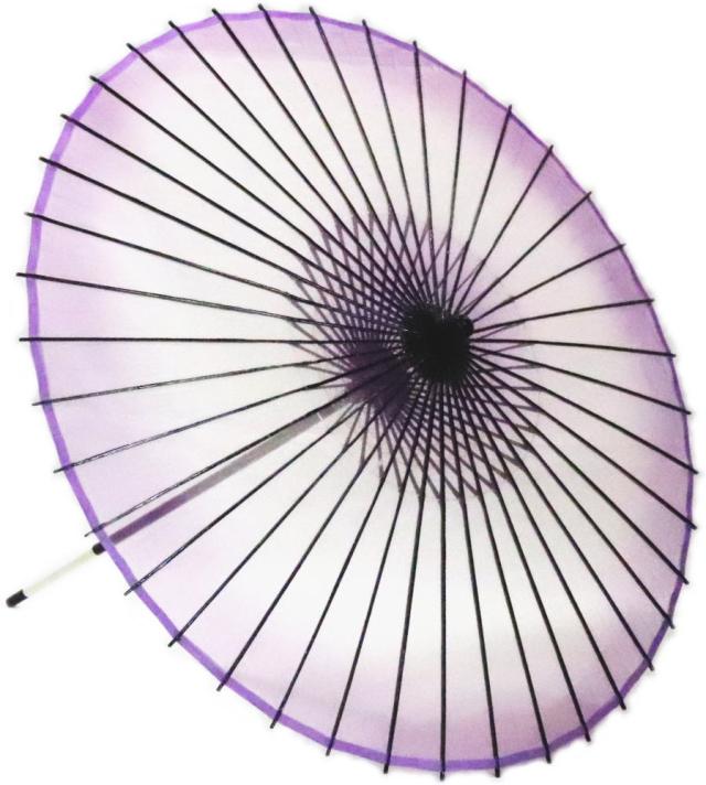 絹傘　ぼかし（2本柄）藤ぼかし　持ち運びに便利な継ぎ柄！文化祭・大道芸・コスプレ【舞台・ステージ　舞傘・撮影・小道具】送料無料　２本継　和傘