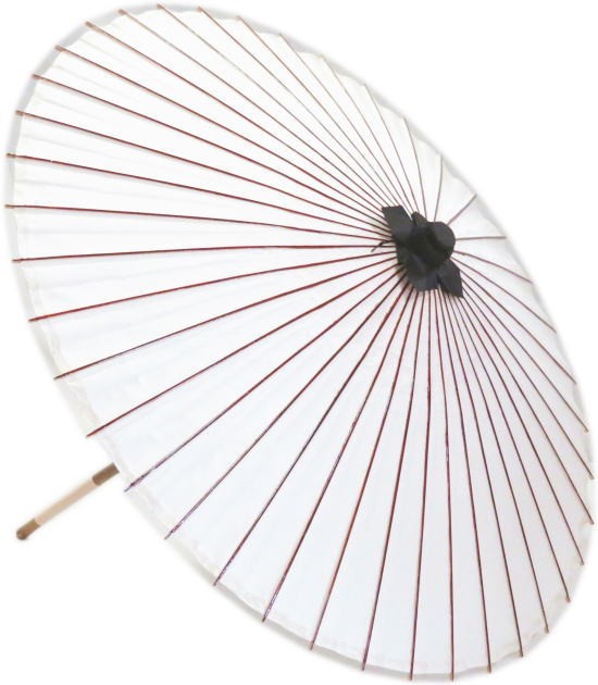番傘ｍ　白　１本通　文化祭・大道芸・コスプレの小道具！【舞台・ステージ　舞傘・撮影・小道具】舞踊傘・舞踊小道具　和傘