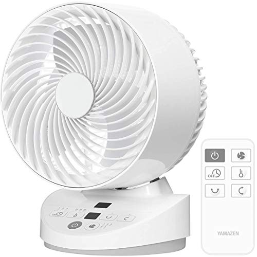 山善 DC エアー サーキュレーター 26畳 換気/空気循環 上下左右自動首振り 風量5段階調節 YAR-BD181W