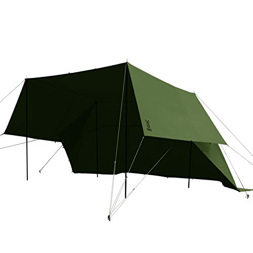 DODディーオーディー ヌノイチM 布1枚のシンプルテント 燃えにくいポリコットン生地 2-3人用 T3-594-KH