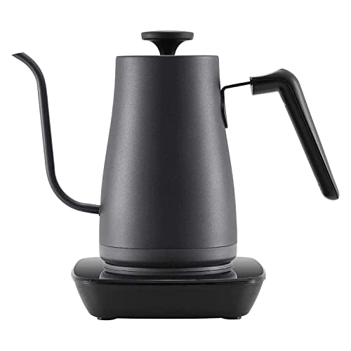 山善 電気ケトル 電気ポット 0.8L ドリップケトル 温度調節/保温/空焚き防止機能 沸騰後自動電源OFF ブラック EKG-C801B