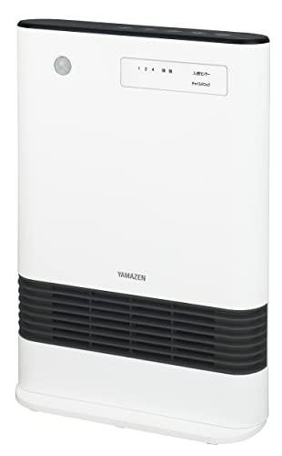 山善 セラミックファンヒーター セラミックヒーター 大風量 小型 人感センサー 省エネ 1200W 温風2段階切替 切タイマー 足元 トイレ 脱