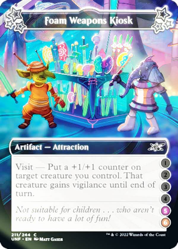 【FOIL】マジックザギャザリング UNF EN 211D(5)(6) Foam Weapons Kiosk (英語版 コモン ...