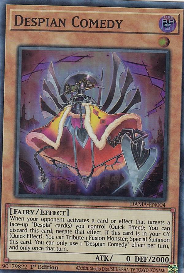 遊戯王 DAMA-EN004 喜劇のデスピアン Despian Comedy (英語版 1st Edition スーパーレア) Dawn of Majestyの通販はau PAY マーケット ...