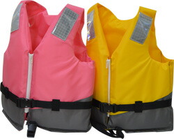 ライフジャケット 子供用 ジュニアサイズ 幼児用 NS4-4000-2 救命胴衣 国土交通省型式承認品 キッズサイズ イエロー ピンク シンプル
