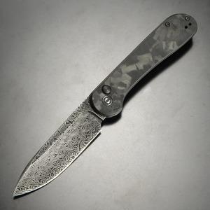 Civivi 折りたたみナイフ Elementum ダマスカスブレード Carbon Handle ボタンロック C2103DS-3[bcivc2103ds3r]