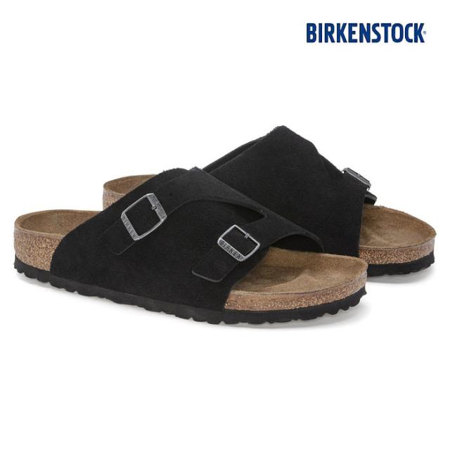 毎日発送 ビルケンシュトック チューリッヒ 普通幅 メンズ レディース 黒 スエード BIRKENSTOCK ZURICH LEVE BLACK 1025045 ストラップサンダル