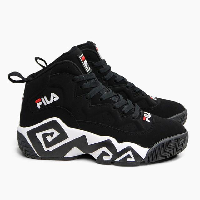 毎日発送 FILA MB FHE102 0001 フィラ マッシュバーン ブラック スニーカー メンズ レディース NBA シグネチャーモデル 黒 厚底 靴[PU2]