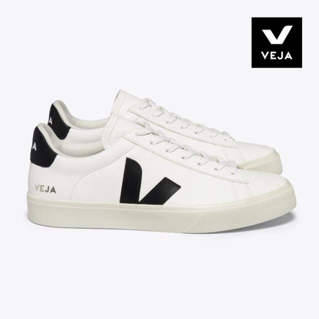 VEJA スニーカー レディース CAMPO LEATHER WHITE BLACK レザー 白 黒 クロームフリー CP051537[PU1]