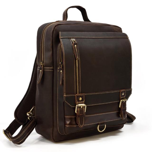 本革 リュックサック メンズ ビジネスリュック 大容量 レザー リュック バックパック 15.6インチPC収納 男性用 通勤通学 A4収納 ディバッグ