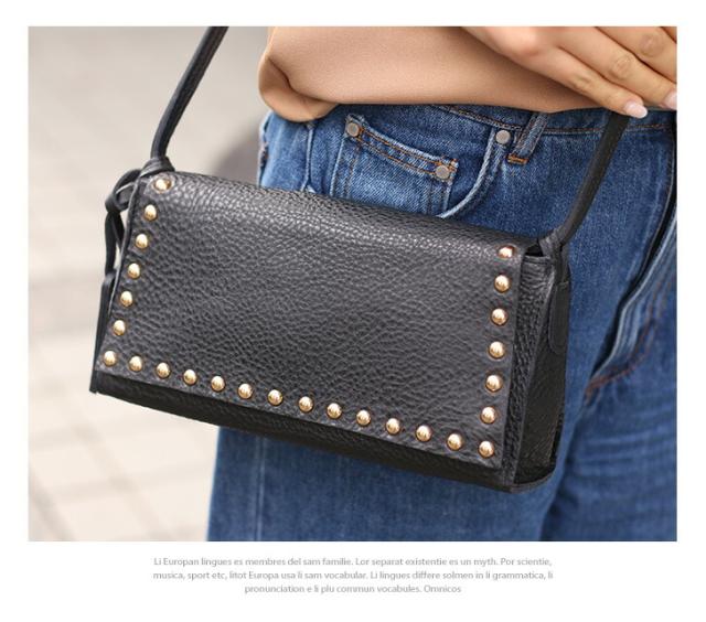 新作 2wayリアルレザースタッズショルダーバッグ レディース 鞄 本革