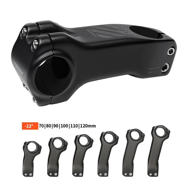 TOSEEK カーボンステム TORAY フールカーボン一体成型 70〜120mm −12° ロードバイク MBT 自転車ステム K01