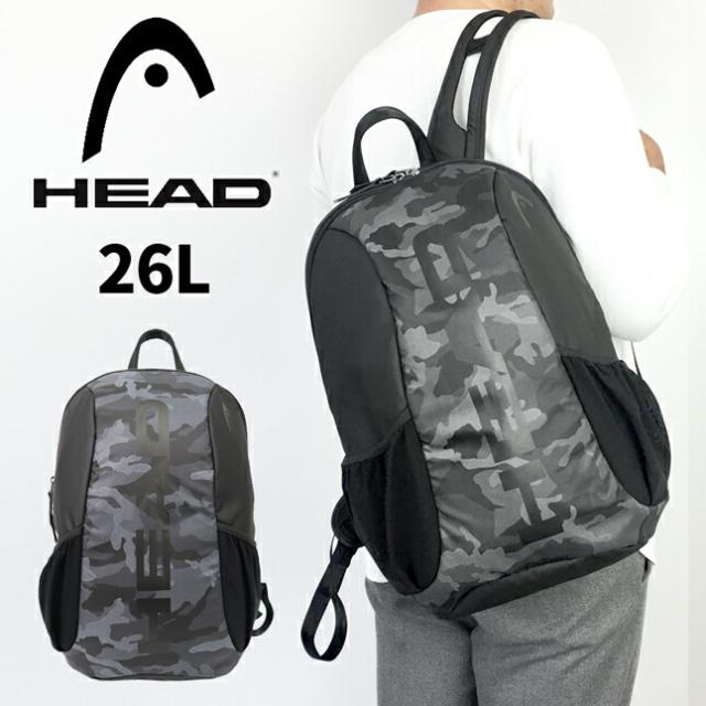 リュック メンズ おしゃれ【hd-0009】HEAD ヘッド Dパック 26L A4 通勤 通学 メンズ 大容量 黒 ブラック 迷彩 カモフラ 男子 中学生 高校生 大学生 大人 スポーツ 旅行 遠足 アウトドア 通勤リュック 通学リュック 軽量 軽い 男性用 自転車 ビジネス 人気 かっこいい