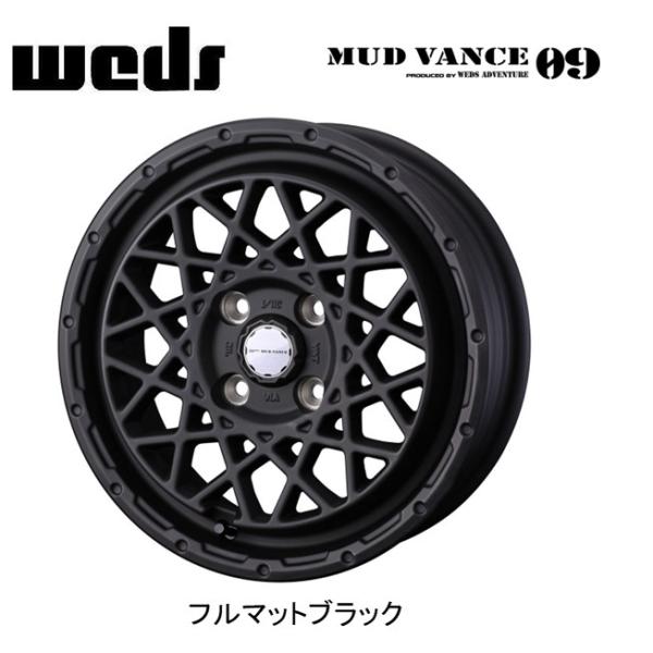 WEDS ADVENTURE MUD VANCE 09 ウェッズ マッドヴァンス ゼロナイン 軽自動車 4.5J-15 +45 4H100 フルマットブラック お得な4本セット 送の通販はau ...