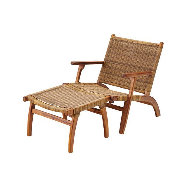 【メーカー直送】東谷 NRS-423 アームチェア＆オットマン Azumaya