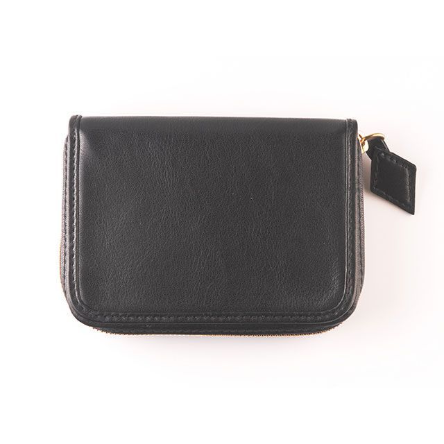 SHM LEATHER WALLET ミドル プレーン（ブラック） SHM