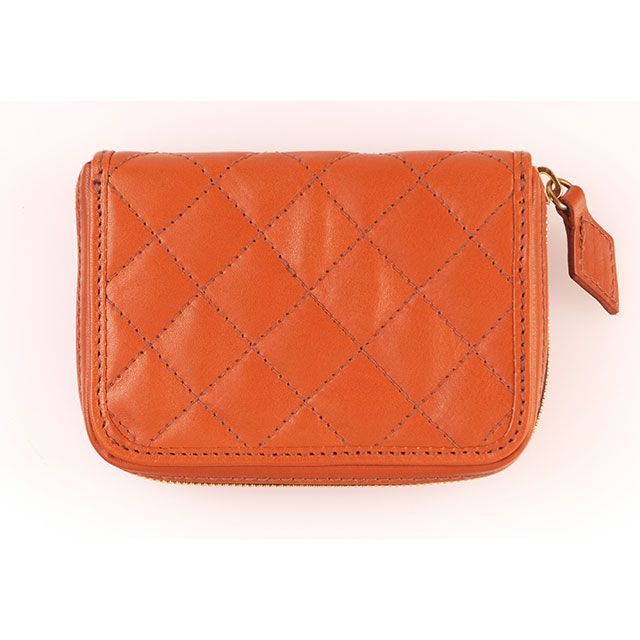 SHM LEATHER WALLET ミドル ダイヤステッチ（オールドゴールド） SHM