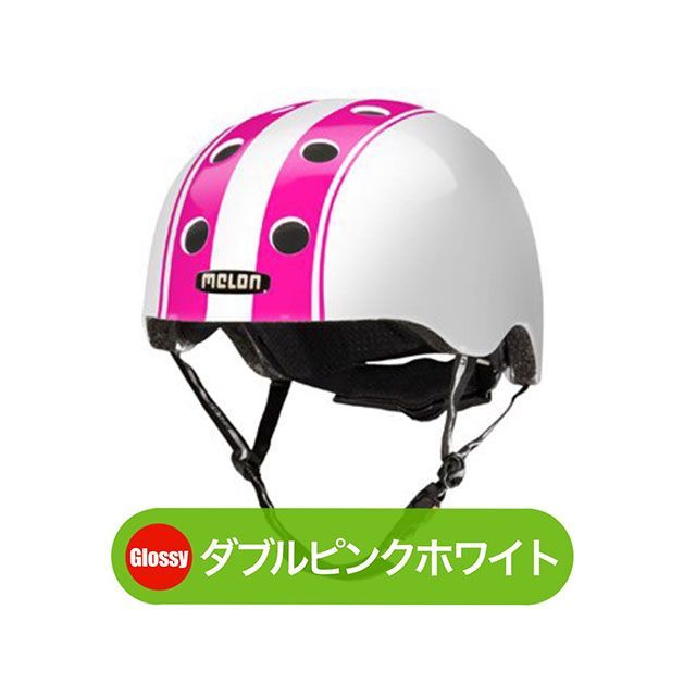 Melonhelmets（自転車） ダブルピンクホワイト サイズ XL-XXL Melonhelmets
