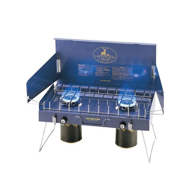 キャプテンスタッグ ステイジャー コンパクトガスツーバーナーコンロM-8249 CAPTAIN STAG