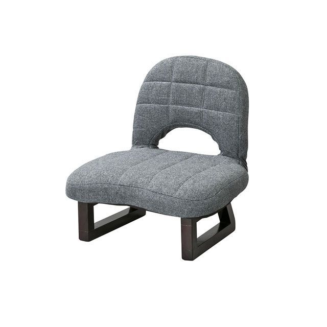 【メーカー直送】東谷 LSS-23GY 背もたれ付正座椅子（グレー） Azumaya