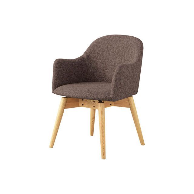 【メーカー直送】東谷 KRM-020BR カラメリ 回転式チェア（ブラウン） Azumaya