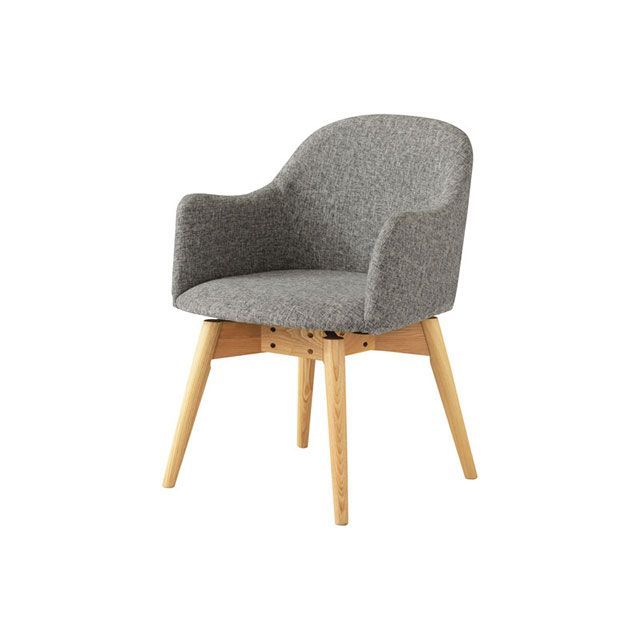 【メーカー直送】東谷 KRM-020GY カラメリ 回転式チェア（グレー） Azumaya