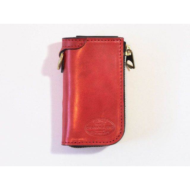 Cranky.H.Bird 本革スマートキーケース レッド リング式 Cranky.H.Bird