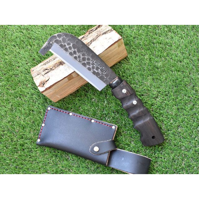 山人 槌目箸付両刃鉈 パラコードカラー ラメレッド YAMABITO