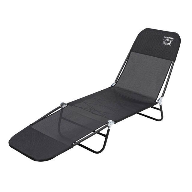 キャプテンスタッグ クールメッシュ リクライニングベッド（ブラック） CAPTAIN STAG