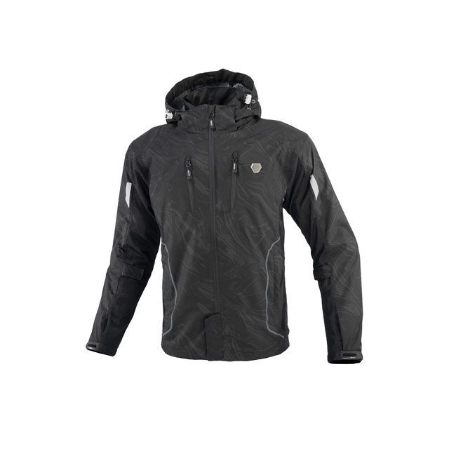 コミネ 2023春夏モデル JK-1123 プロテクトハーフメッシュパーカ ゲンリ（ブラックマーブル） サイズ WL KOMINE