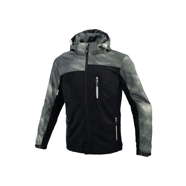 コミネ 2023春夏モデル JK-1143 プロテクトメッシュパーカｰテン（スモークブラック） サイズ 3XL KOMINE